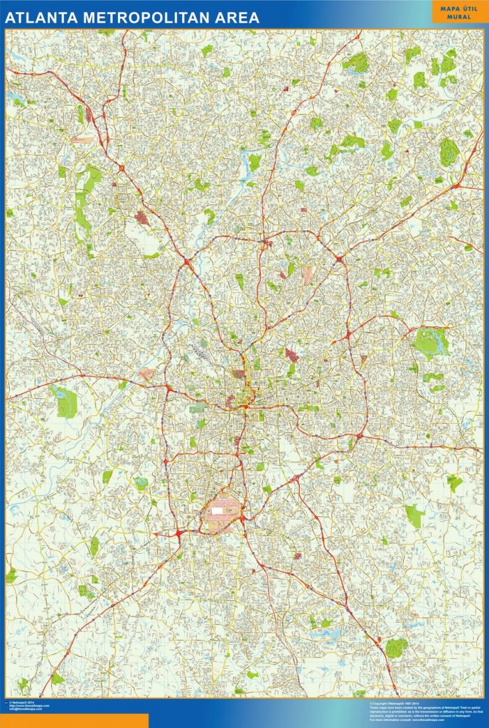 Mapa Miami downtown para pared | Mapas Aragón. Zaragoza, Huesca y Teruel